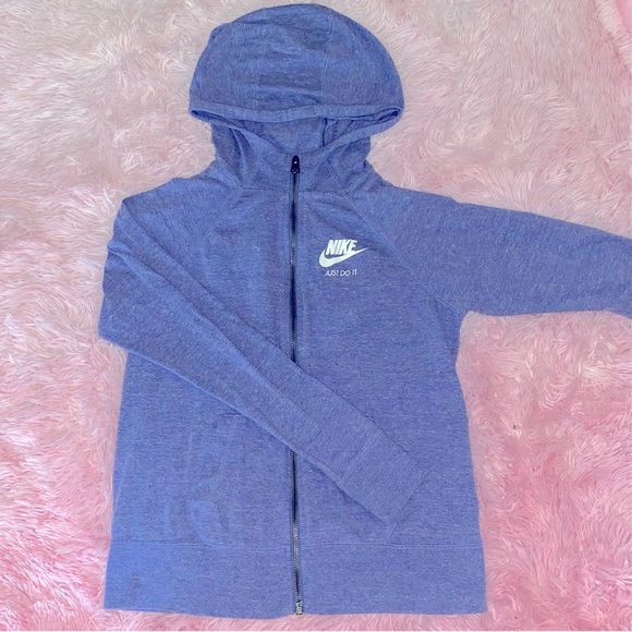 Nike | Tops | Nike Womens Lavender Baby Blue Zip Up Hoodie Sweatshirt ...